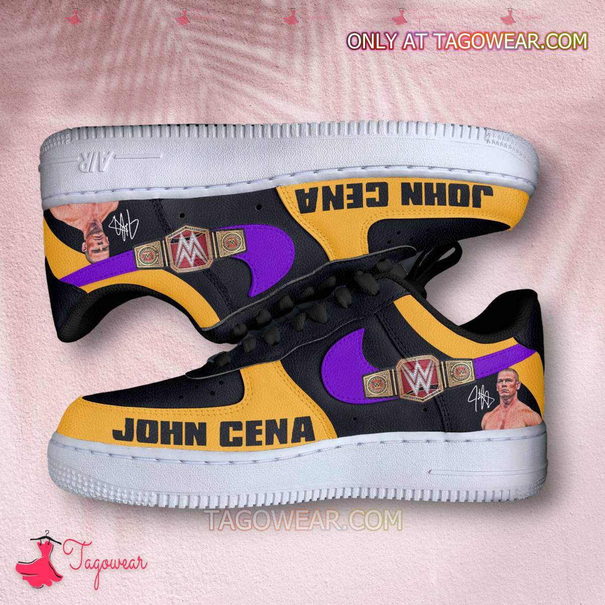 John Cena Never Give Up Cenation Air Force NK1 Brand AIRF1 HFN Shoes ...