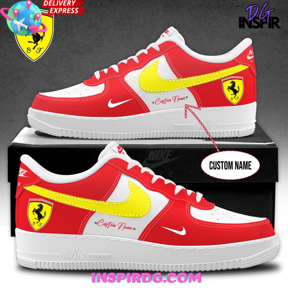 Scuderia Ferrari F1 Custom Shoes For NK1 Brand AIRF1 Shoes Men Woman ...